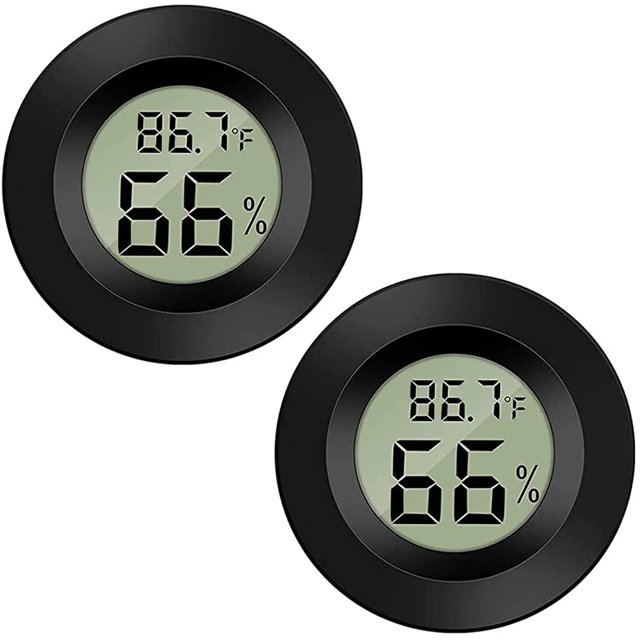 GJX 2-Pack Mini Digital Hygrometer, Indoor Thermometer, Humidity Meter ...