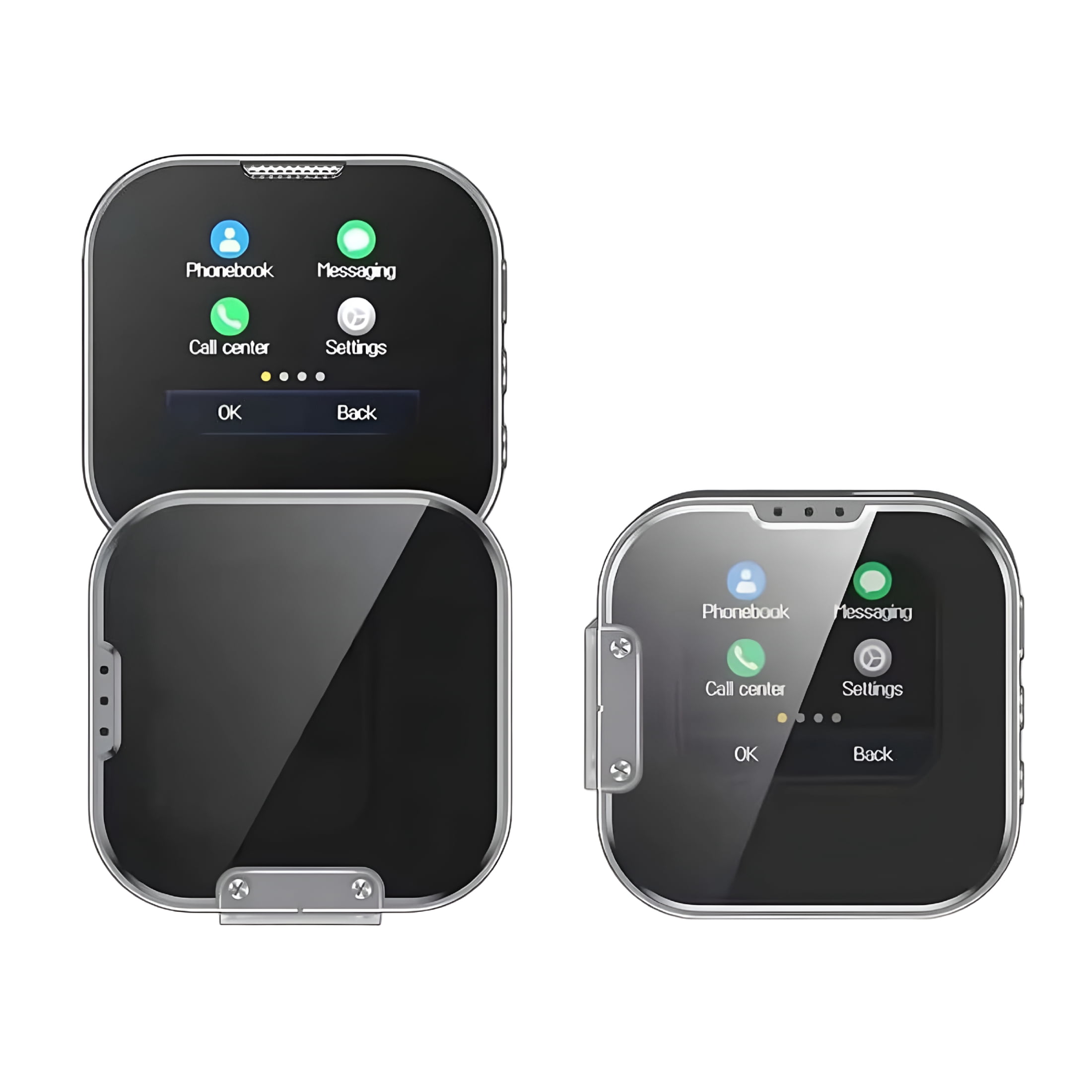 GJX Mini Flip Phone 1.69" Rotating Screen Dual Sim 2G Mobile Led ...