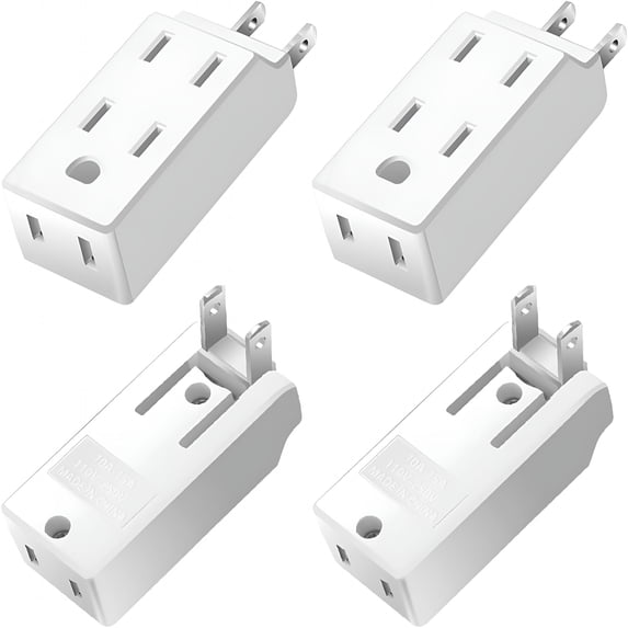 GJX Multi Plug Outlet Extender,AC Flat Plug Adapter Outlet,Mini Indoor ...