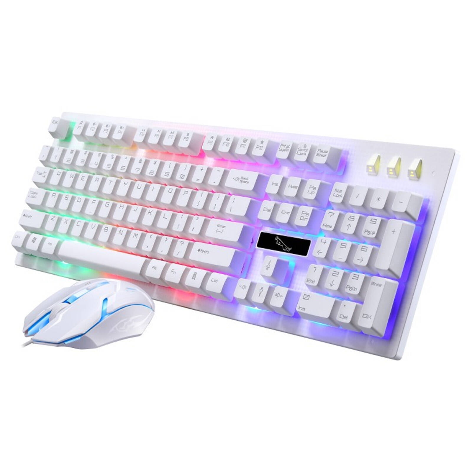 GJX Pc Gaming Keyboards Backlight Light Up Keyboard Mechanical Cool ...