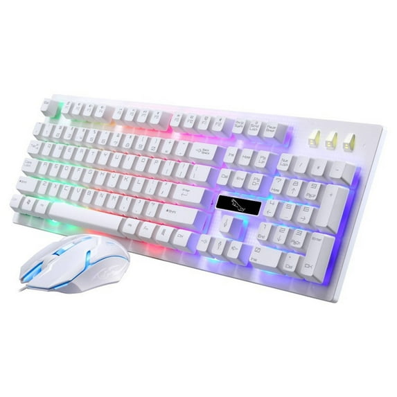 GJX Pc Gaming Keyboards Backlight Light Up Keyboard Mechanical Cool ...