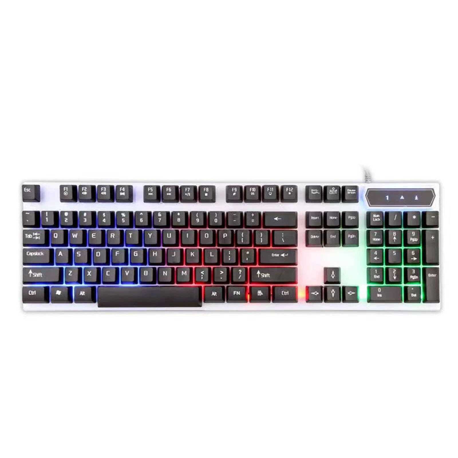 GJX Pc Gaming Keyboards Mechanical Feel Light Up Keyboard Comfort ...