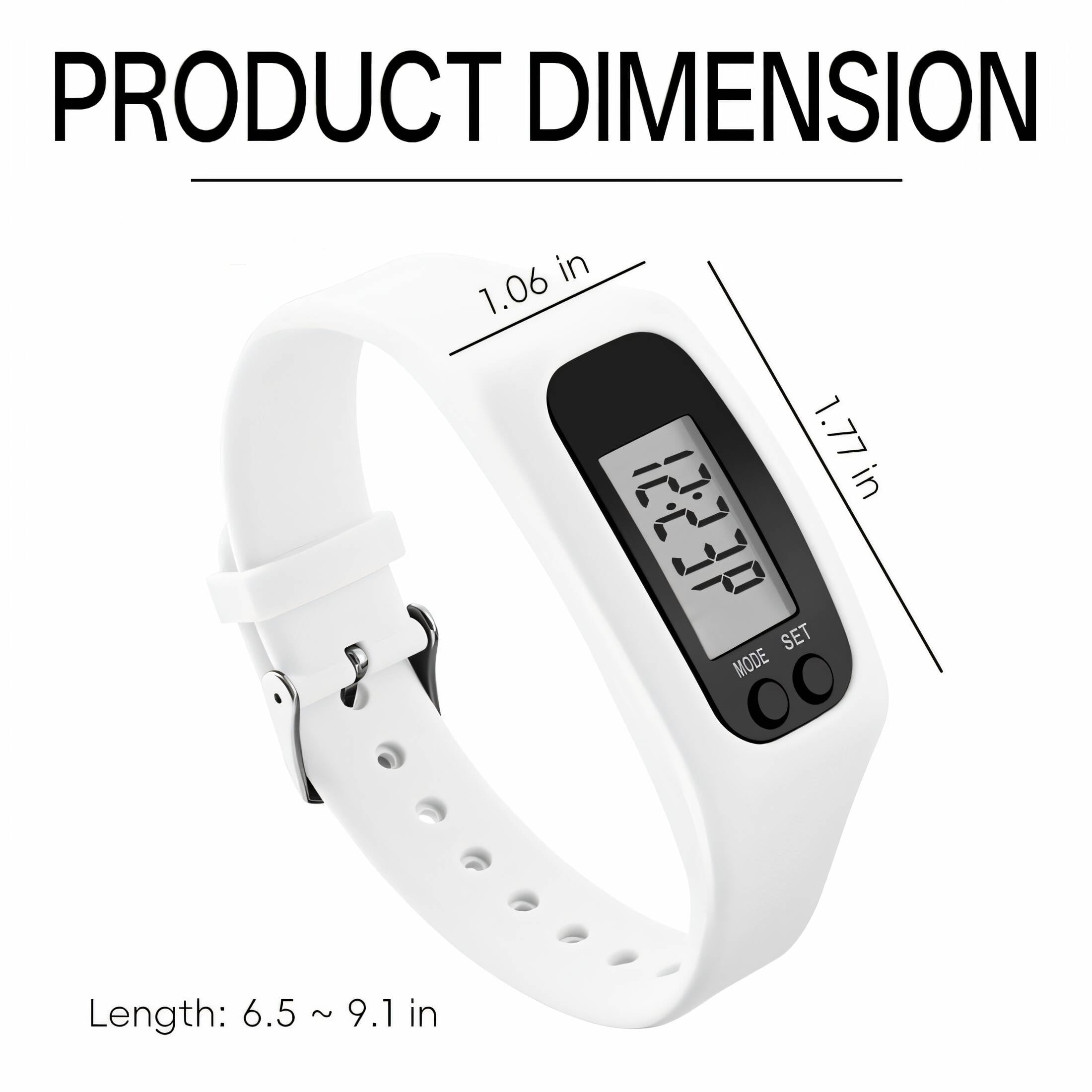 GJX Pedometer,Real-Time Motion Recording Step Counter,Wristband Step ...