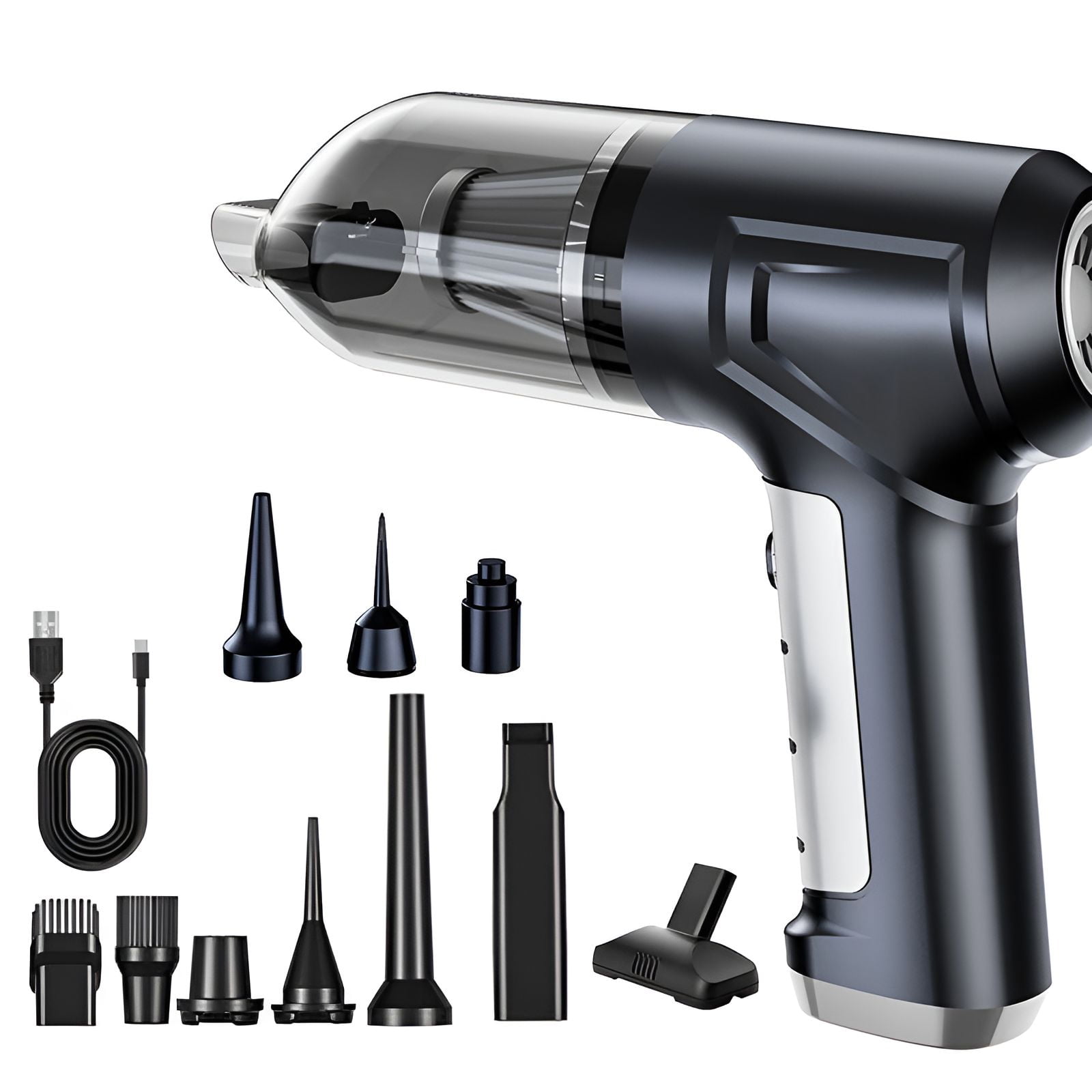 GJX Portable Vacuum for Car,Powerful Brushless Motor, Stable Suction ...