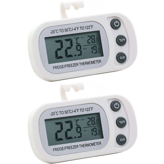 Mini Refrigerator Fridge Thermometer, 2 Pack Digital Freezer ...