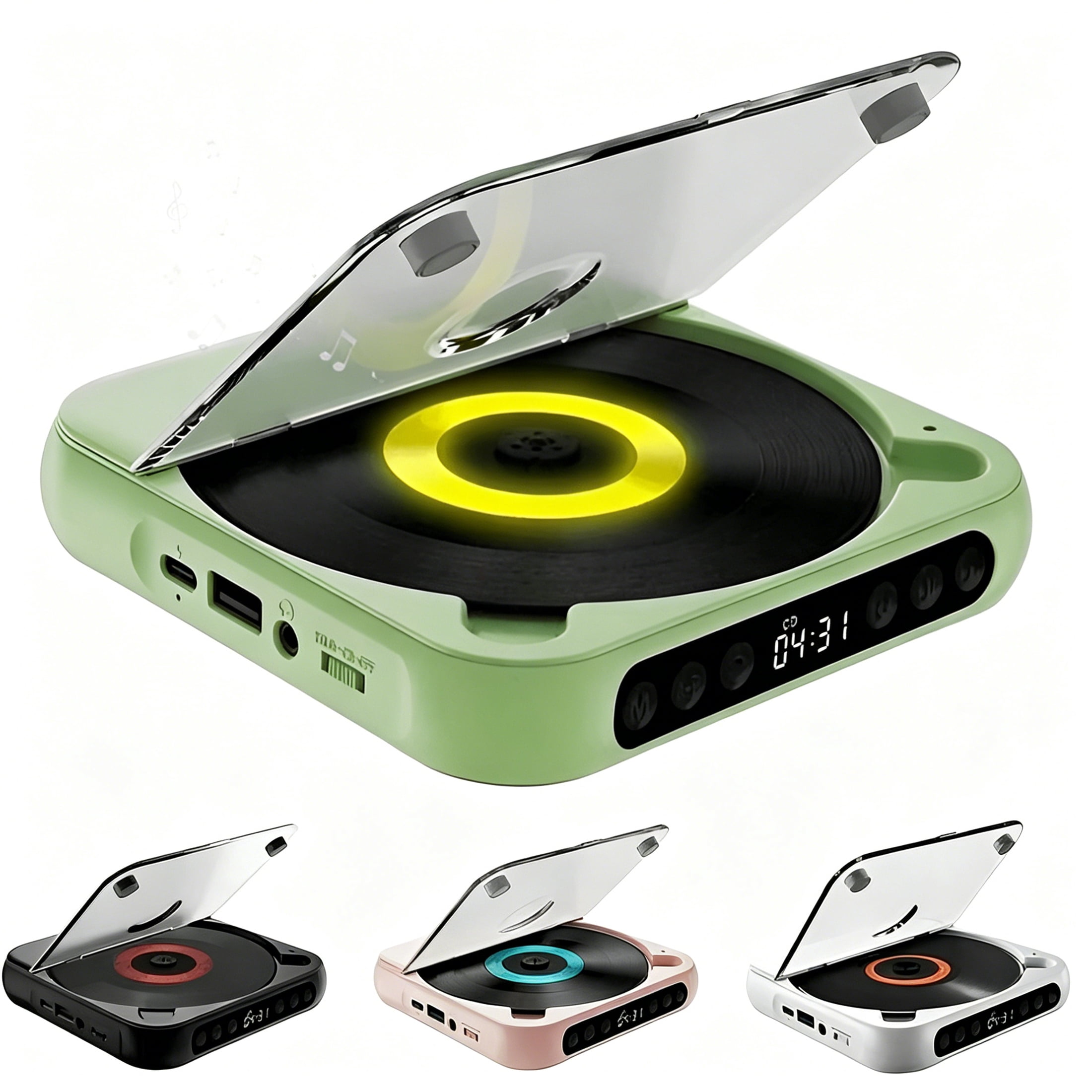 GJX Retro Wireless Cd Player with Bluetooth Speaker | Portable ...