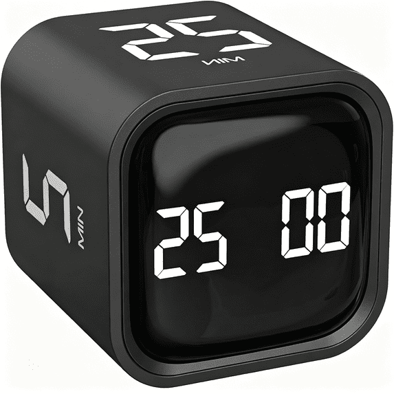 GJX Rotating Pomodoro Timer 5,25,10,50 Minutes Preset,Desk Productivity ...
