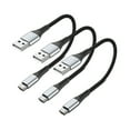 GJX Short USB C Cable 1FT,3-Pack USB A to USB C Cord 1 Foot USB C ...