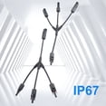 GJX Solar Connector DC1500V Y Branch Parallel Adapter Cable Cord Plug ...