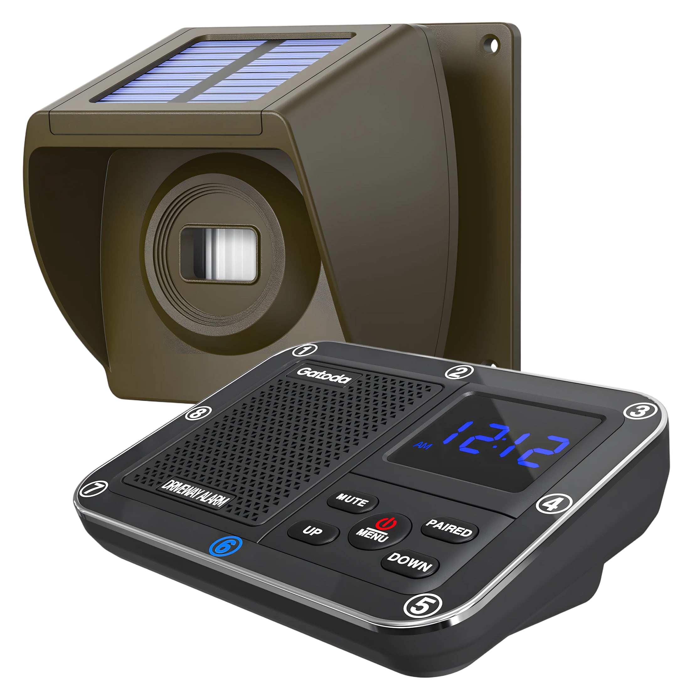 GJX Solar Driveway Alarm,2625 Ft Long Range Wireless Driveway Alarm ...