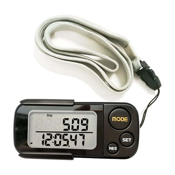 GJX Sport Walking 3D Pedometer with Clip and Strap,Accurate Step ...