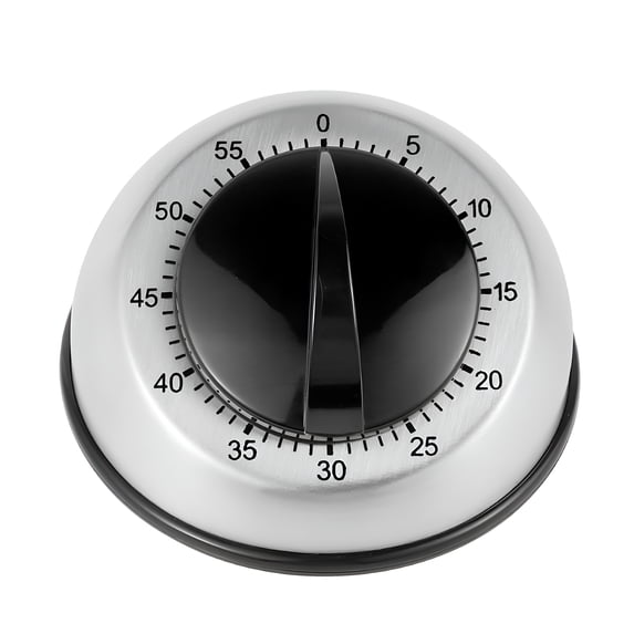 GJX Stainless Steel Kitchen Timer 60 Minutes Mechanical Wind Up Time ...