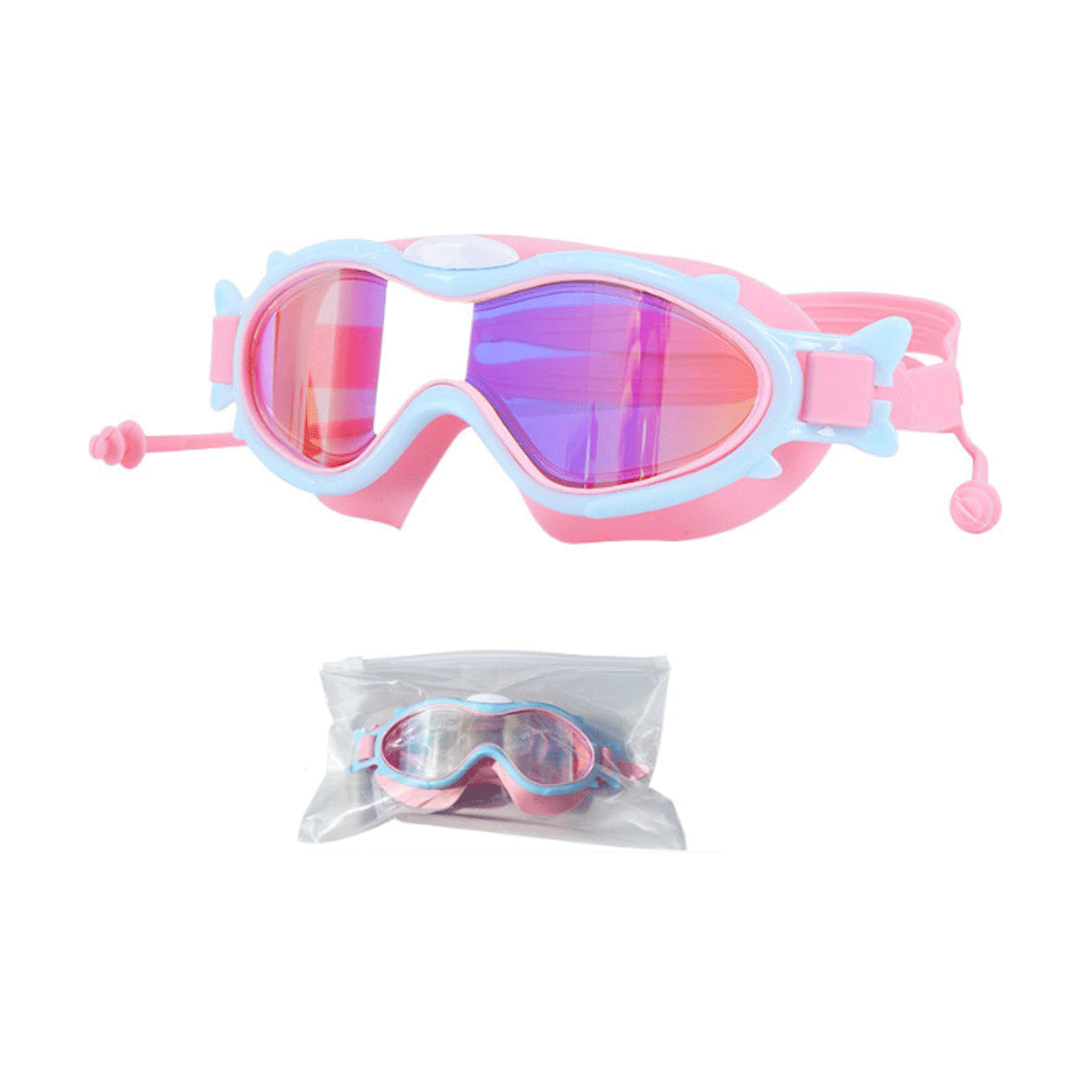 GJX Swimming Goggles,HD Large Anti-Fog Lenses Kids Swim Goggles,UV ...