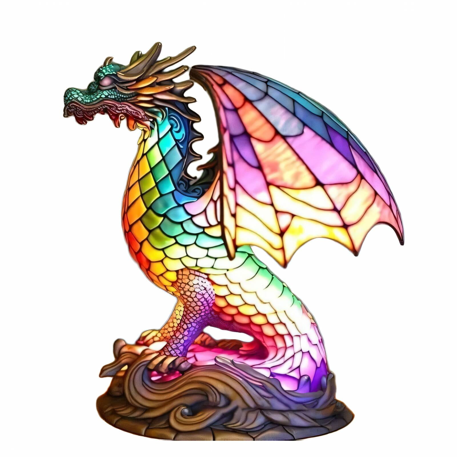 GJX Table Light Eye-Catching Centerpiece Aesthetic Lamp Creative Resin Craftsmanship Animal ...