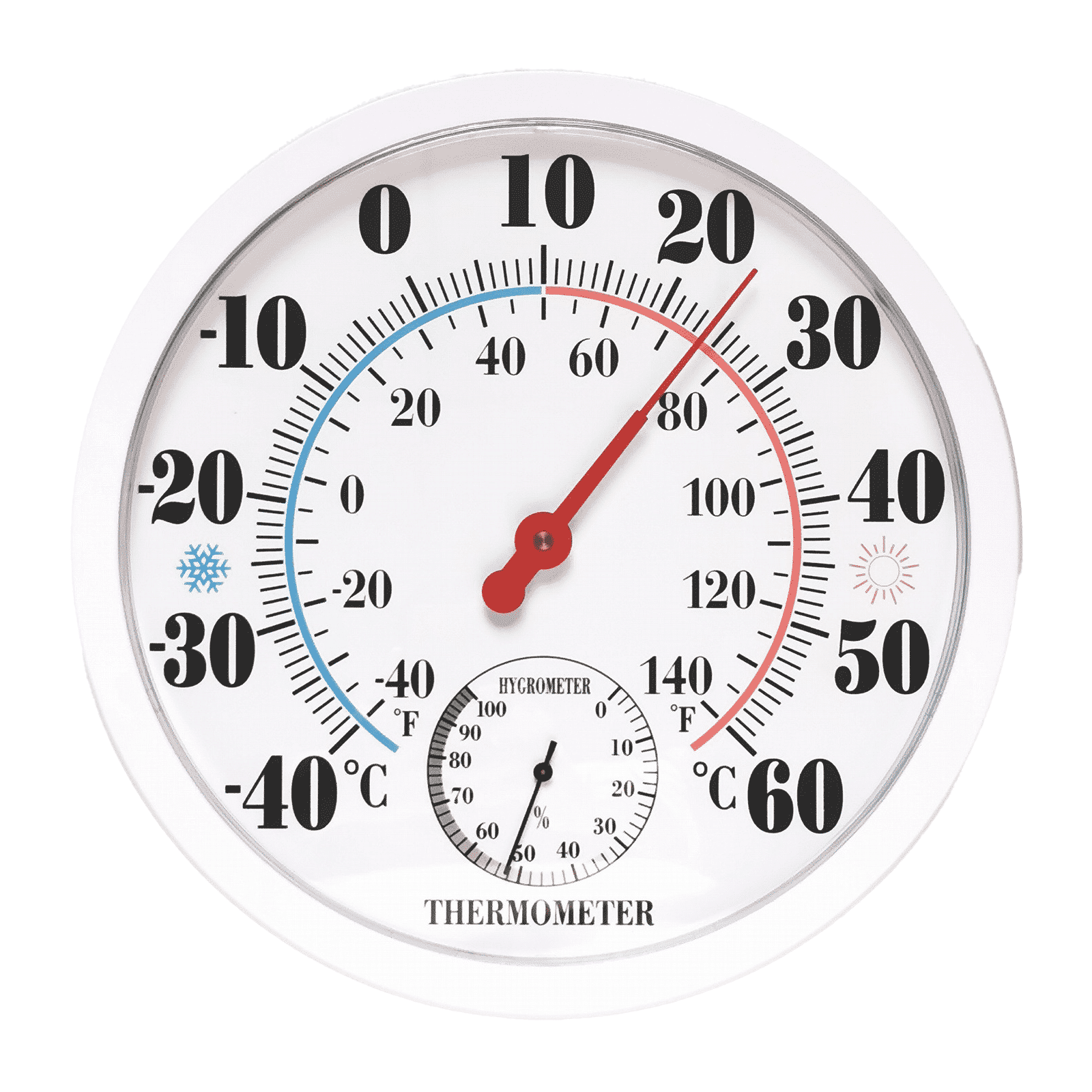 GJX Temperature Gauge Large Clear Screen Display Indoor Thermometer ...