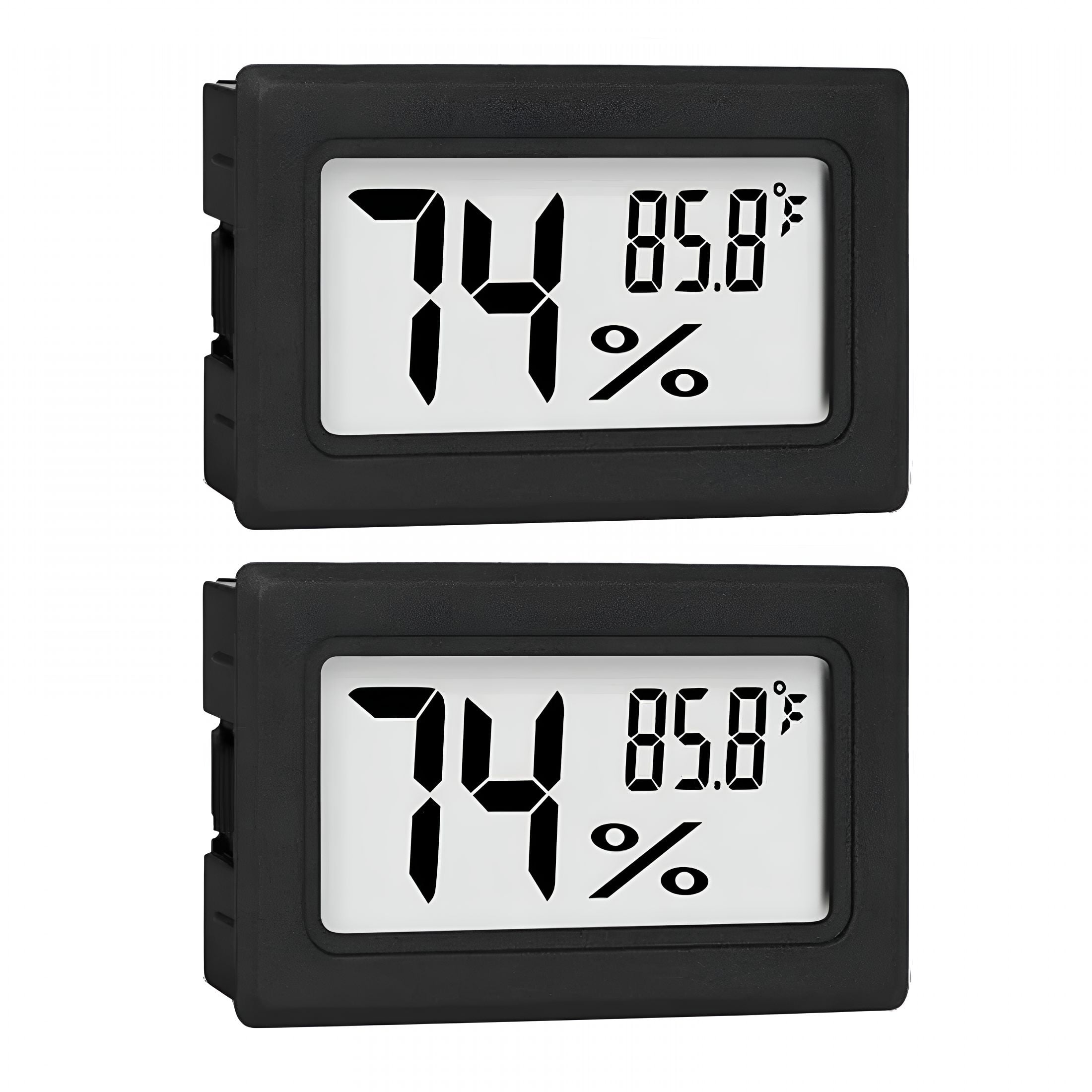 GJX Thermometer & Hygrometer 2 Pack Mini Digital Hygrometer Indoor ...