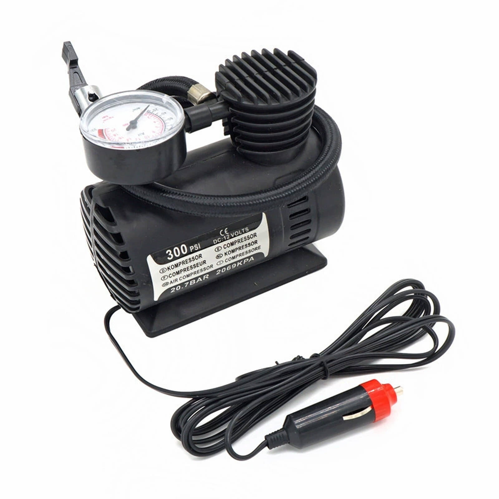 GJX Tire Inflator with Gauge Compact and Portable Tire Inflator Quick ...