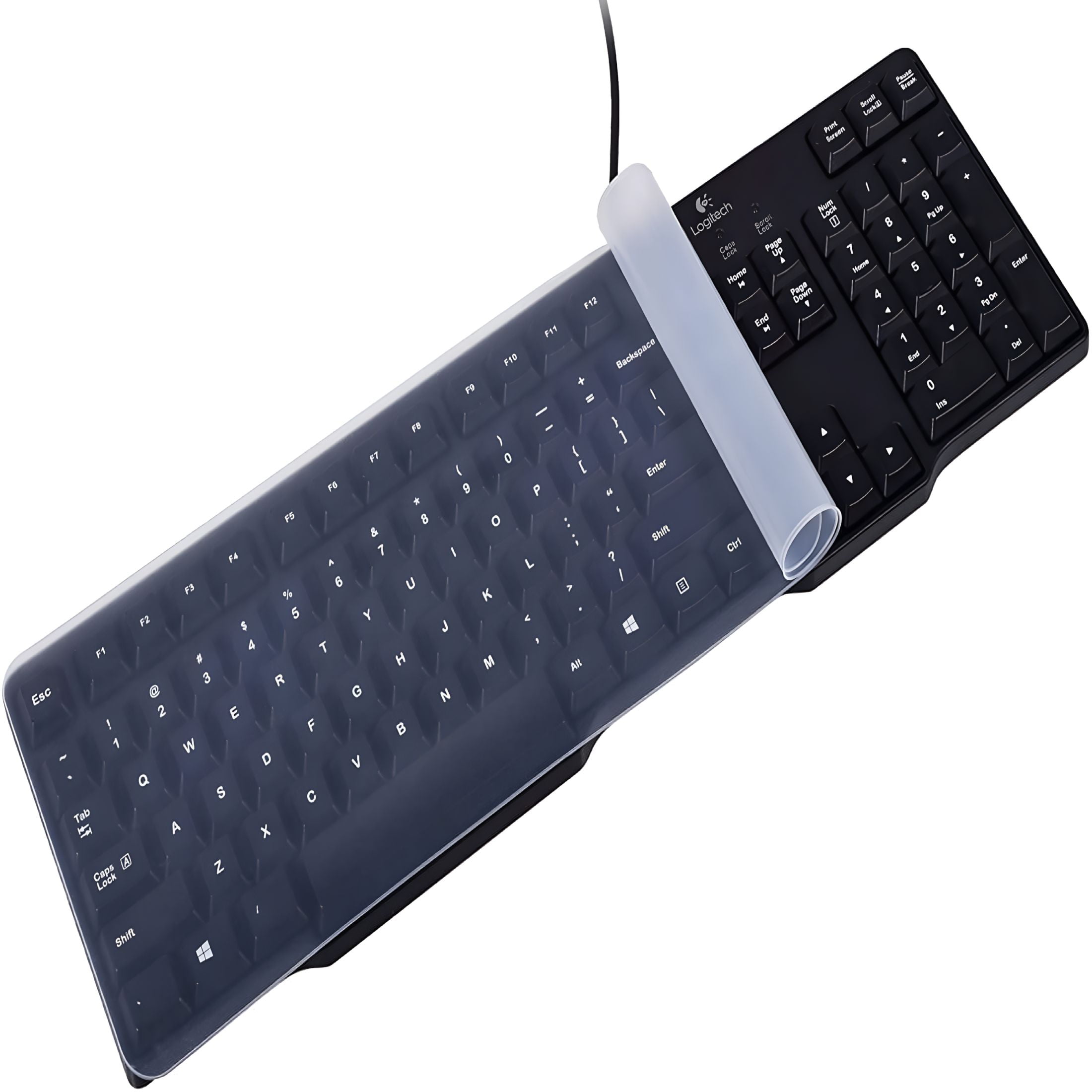 GJX Universal Clear Waterproof Anti-Dust Silicone Keyboard Protector ...