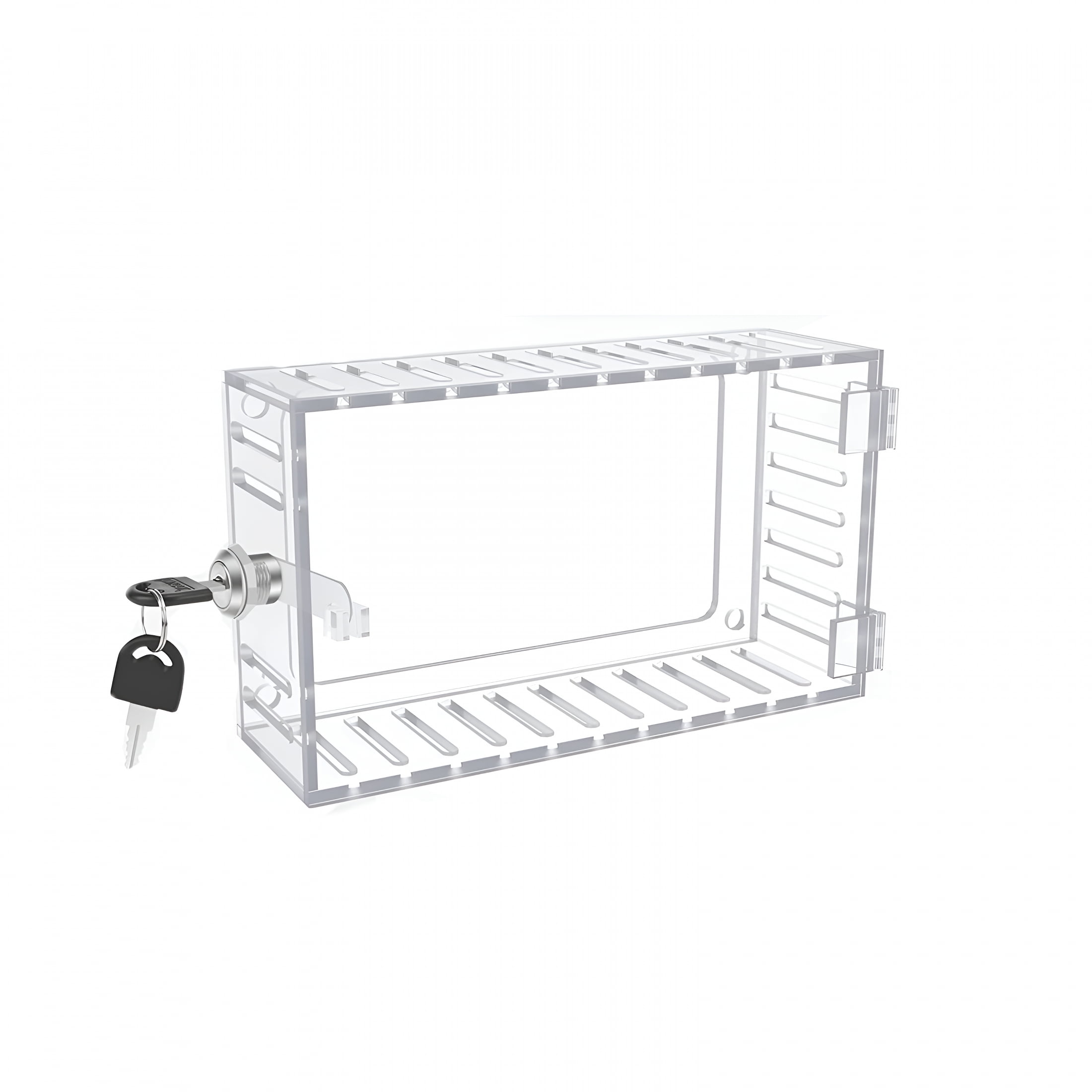 GJX Universal Thermostat Lock Box with Key,Clear Large Thermostat Cover ...