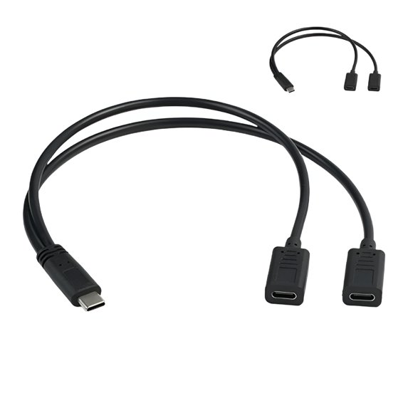 GJX Usb C Splitter Charge Cable Usb Type C Female to Dual Usb Type C ...