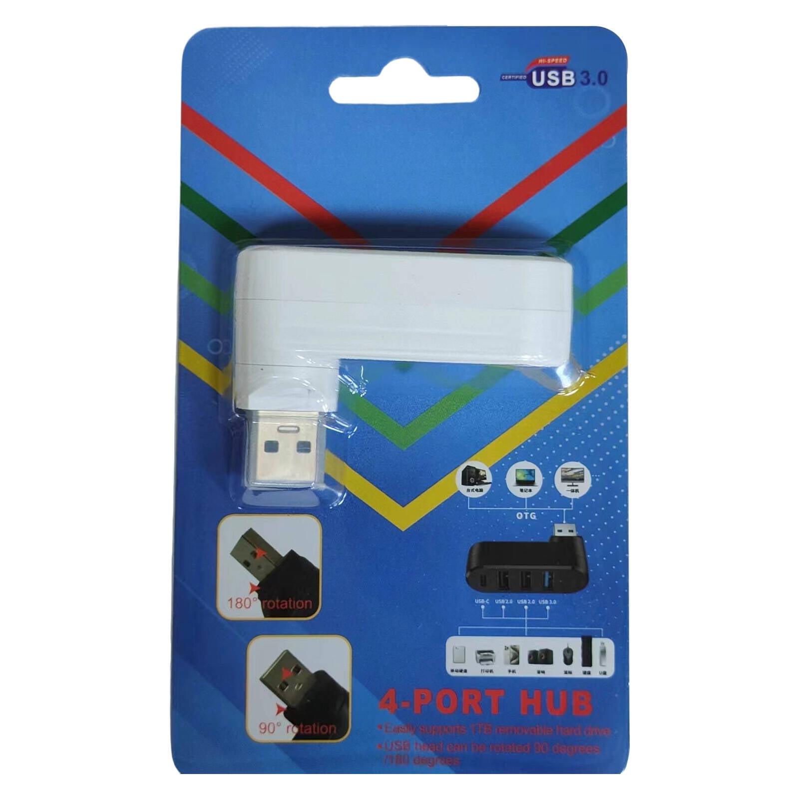 GJX Usb Hub,3 in 1 Usb C Hub with Type-C and Packaging,Convenient Super ...