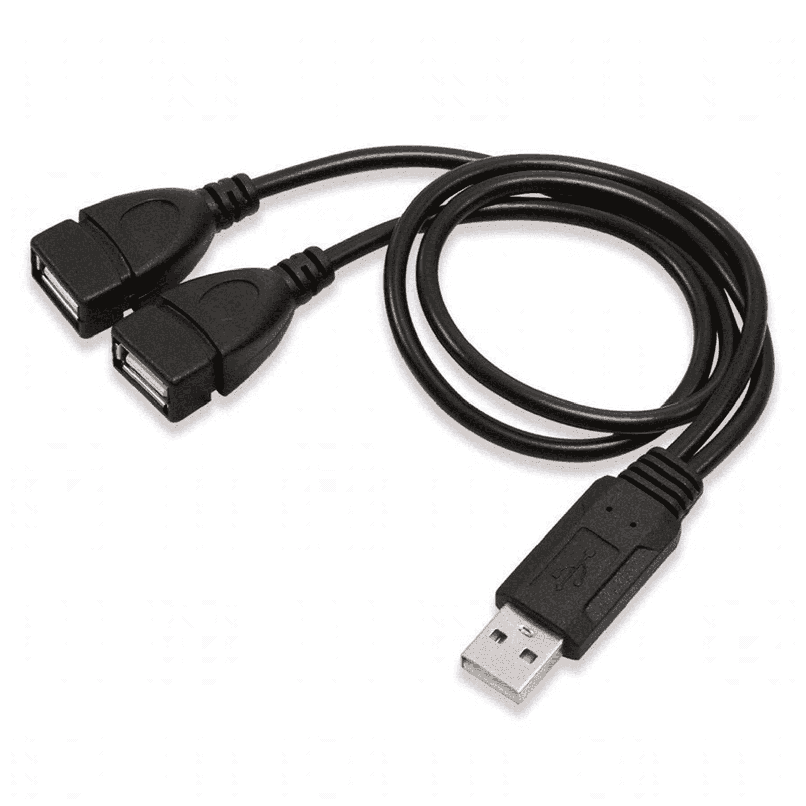GJX Usb Splitter Cable Pvc Material Dual Usb to Two Female Ports Multi ...