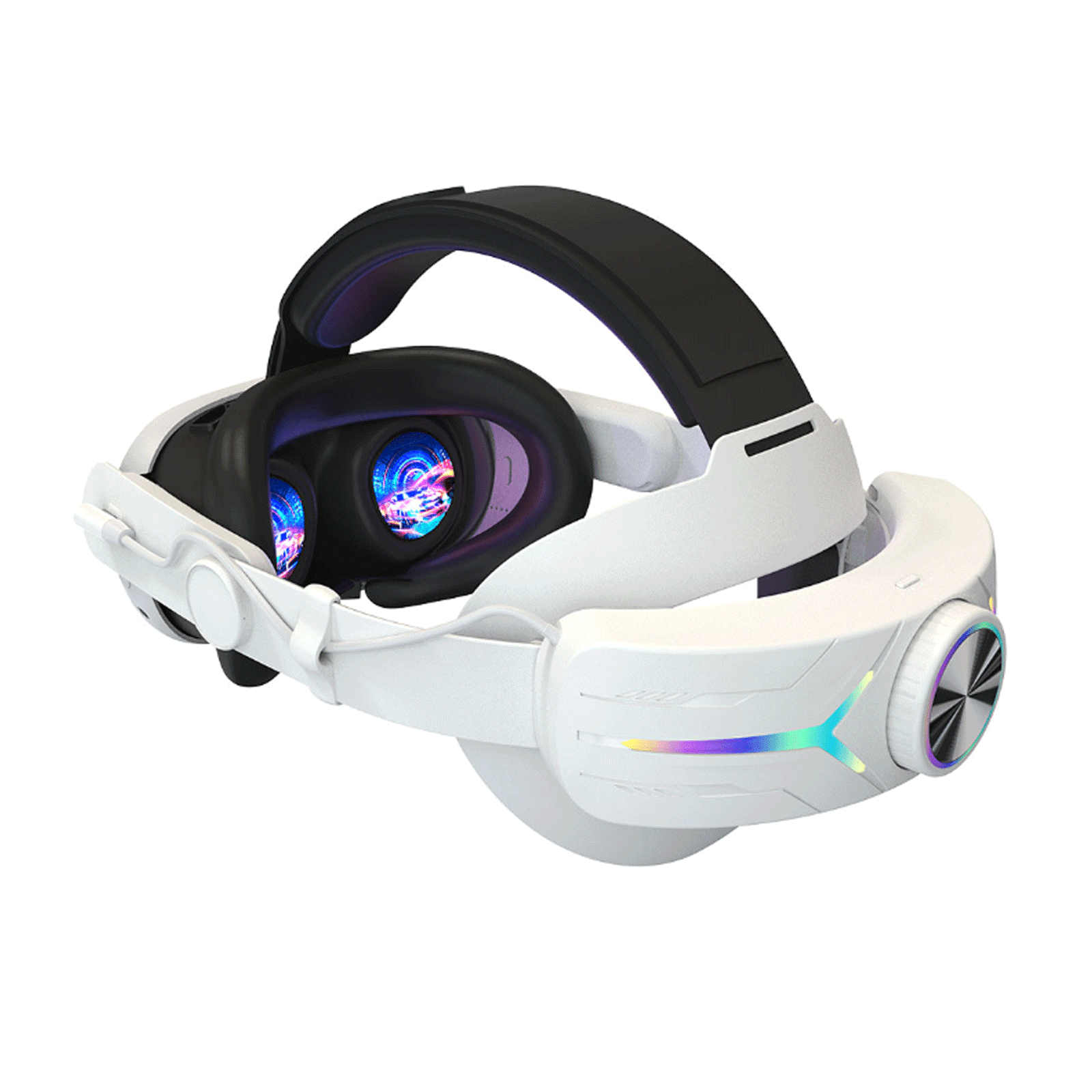 GJX VR Headset,360° Rotatable Knob VR Glasses,RGB Light VR Accessories ...