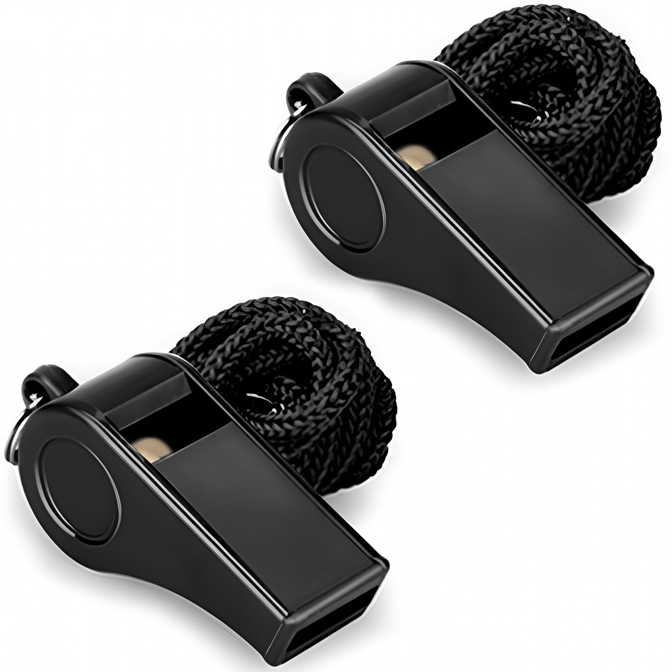 GJX Whistle, 2 Packs Plastic Sports Whistles with Lanyard, Loud Crisp ...