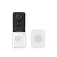 GJX White Wireless Doorbell Camera 3MP,Rechargeable Video Doorbell with ...