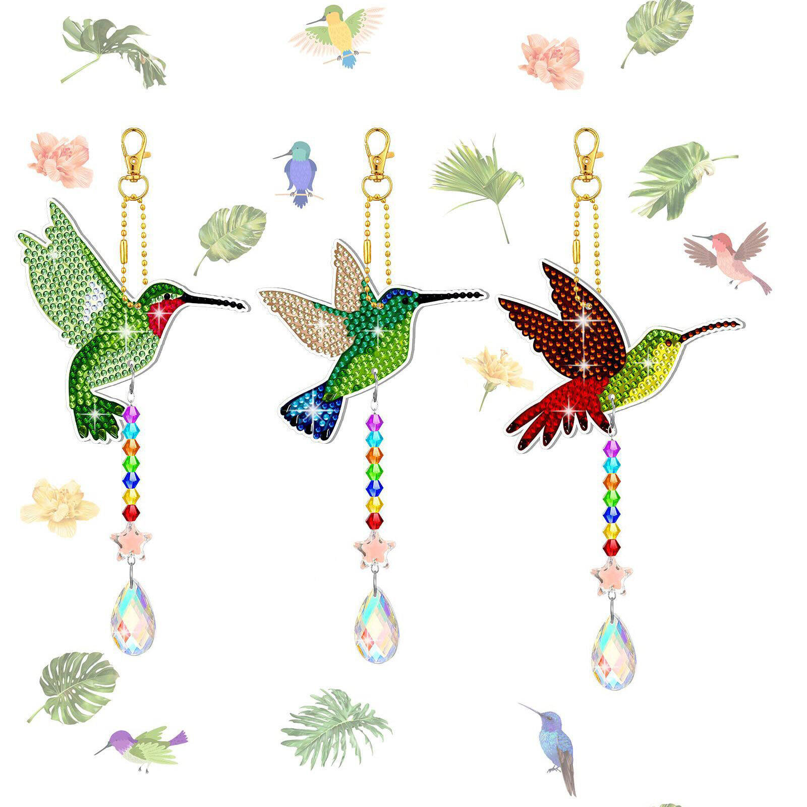 GJX Wind Chimes,Sparkling Diamond Mandala Wind Chimes for Outside ...