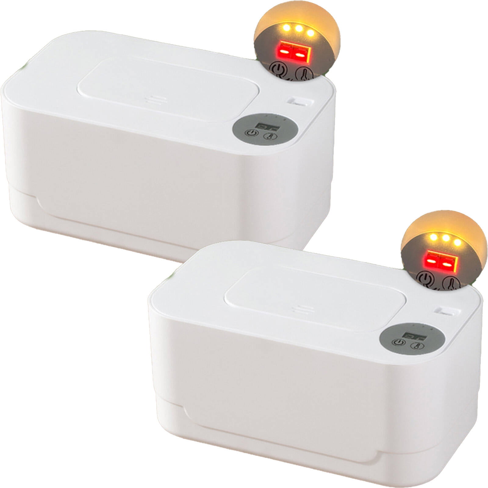 GJX Wipe Warmer,Adjustable Temperature Baby Wipes,Moisture Locking System Baby Wipe Warmer,White ...