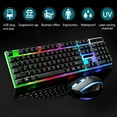 GJX Wired Computer Desktop Gaming Keyboard & Mouse Mechanical Feel ...