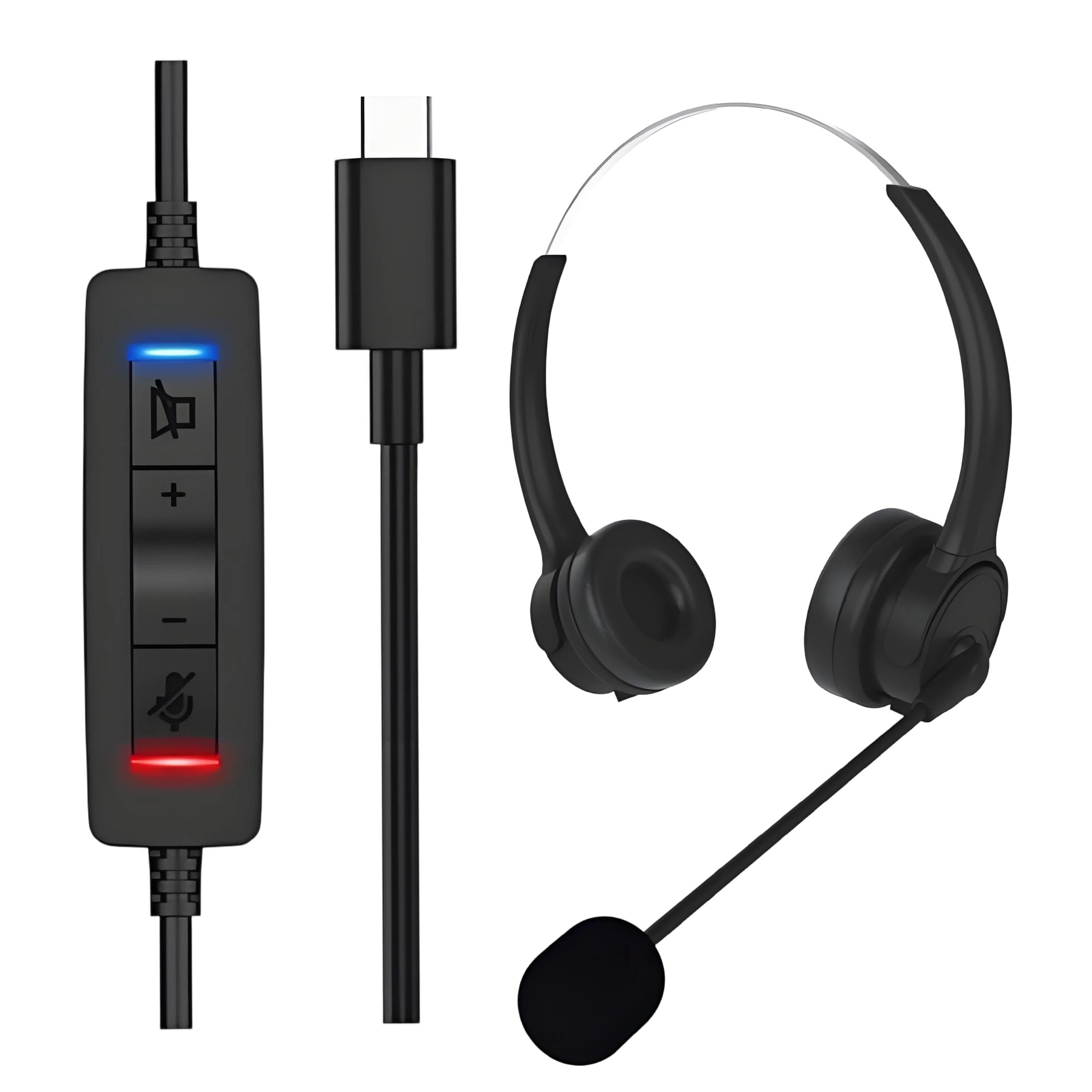 GJX Wired Headphones USB C,Noise Cancelling Headphones with Mic,Type C ...