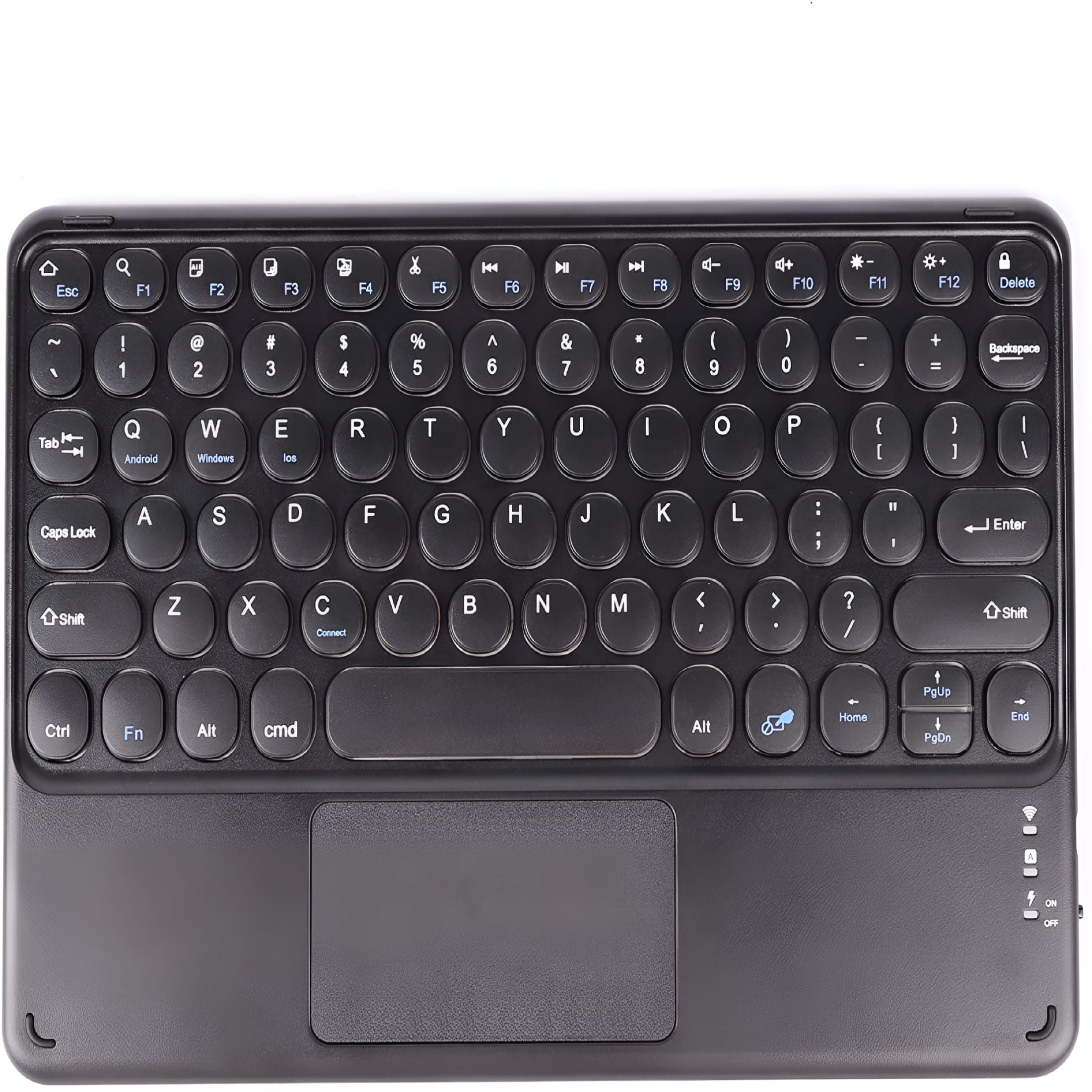 GJX Wireless Bluetooth Keyboard with Touchpad for Tablet, Portable Mini ...