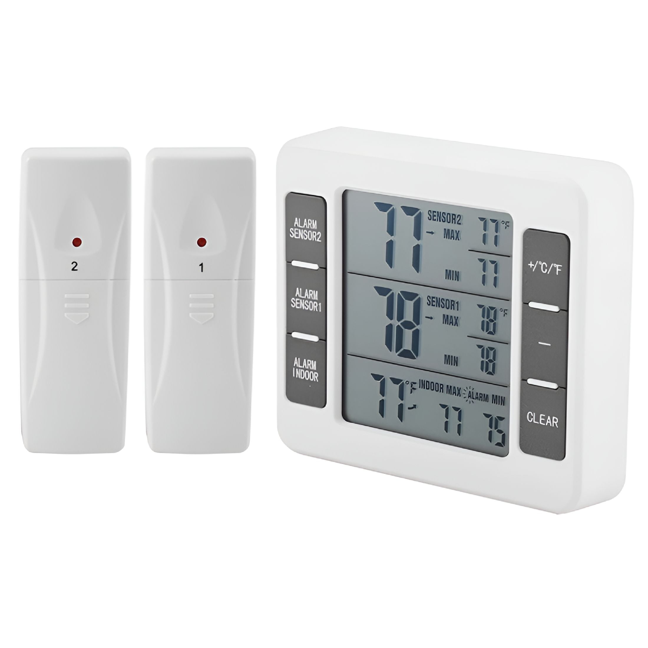GJX Wireless Digital Refrigerator Thermometer Audible Alarm Indoor ...