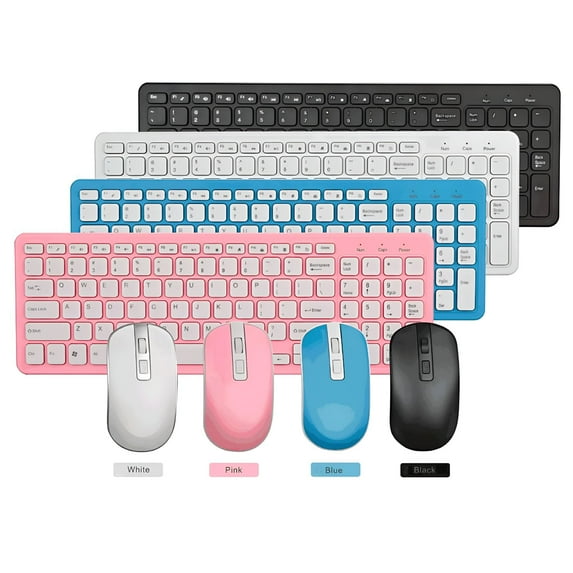 GJX Wireless Keyboard Quick Response Mute Ergonomic 2.4GHz Wireless ...