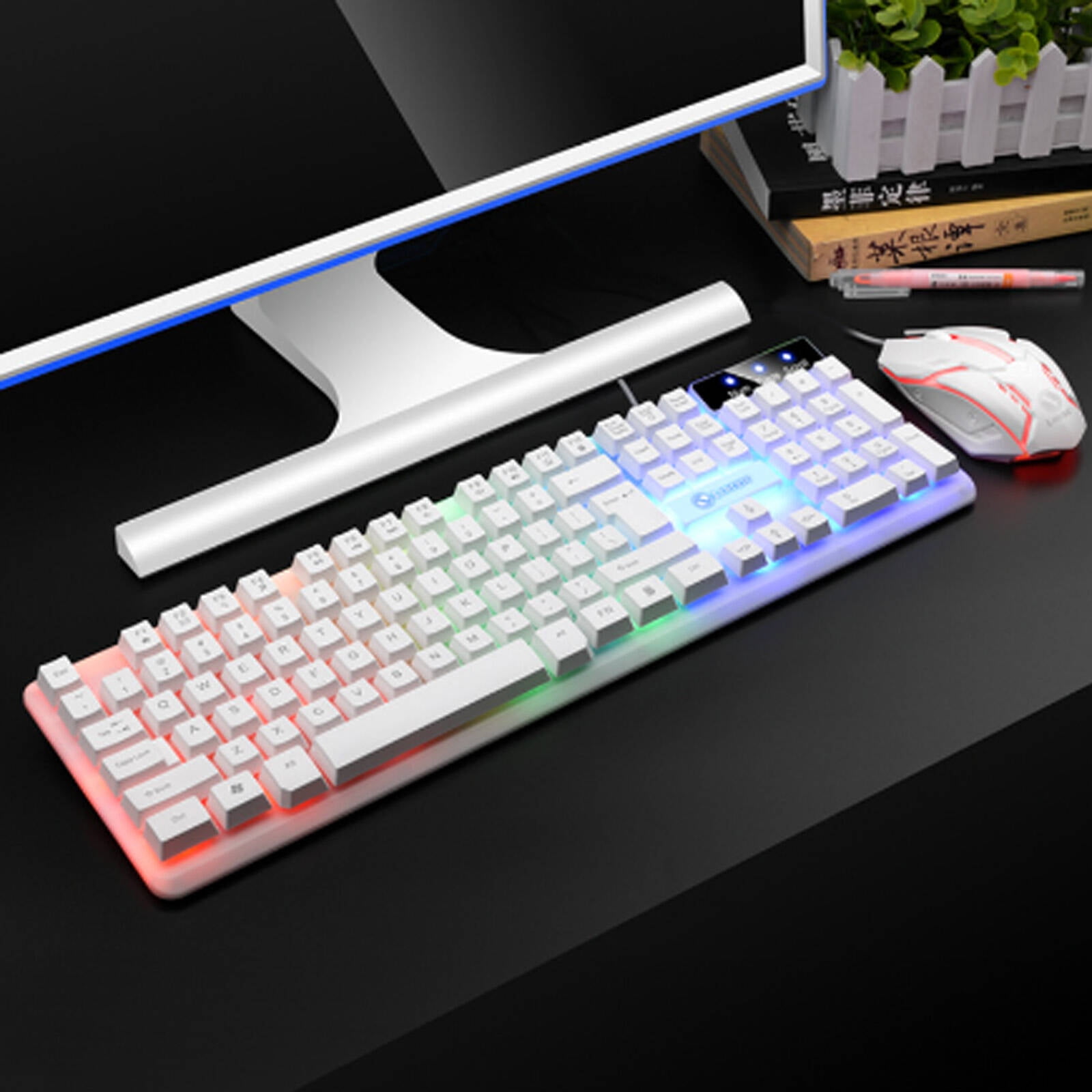 GJX Wireless Keyboard and Mouse,Ergonomic and Comfortable Keyboard and Mouse Wireless,Whisper ...