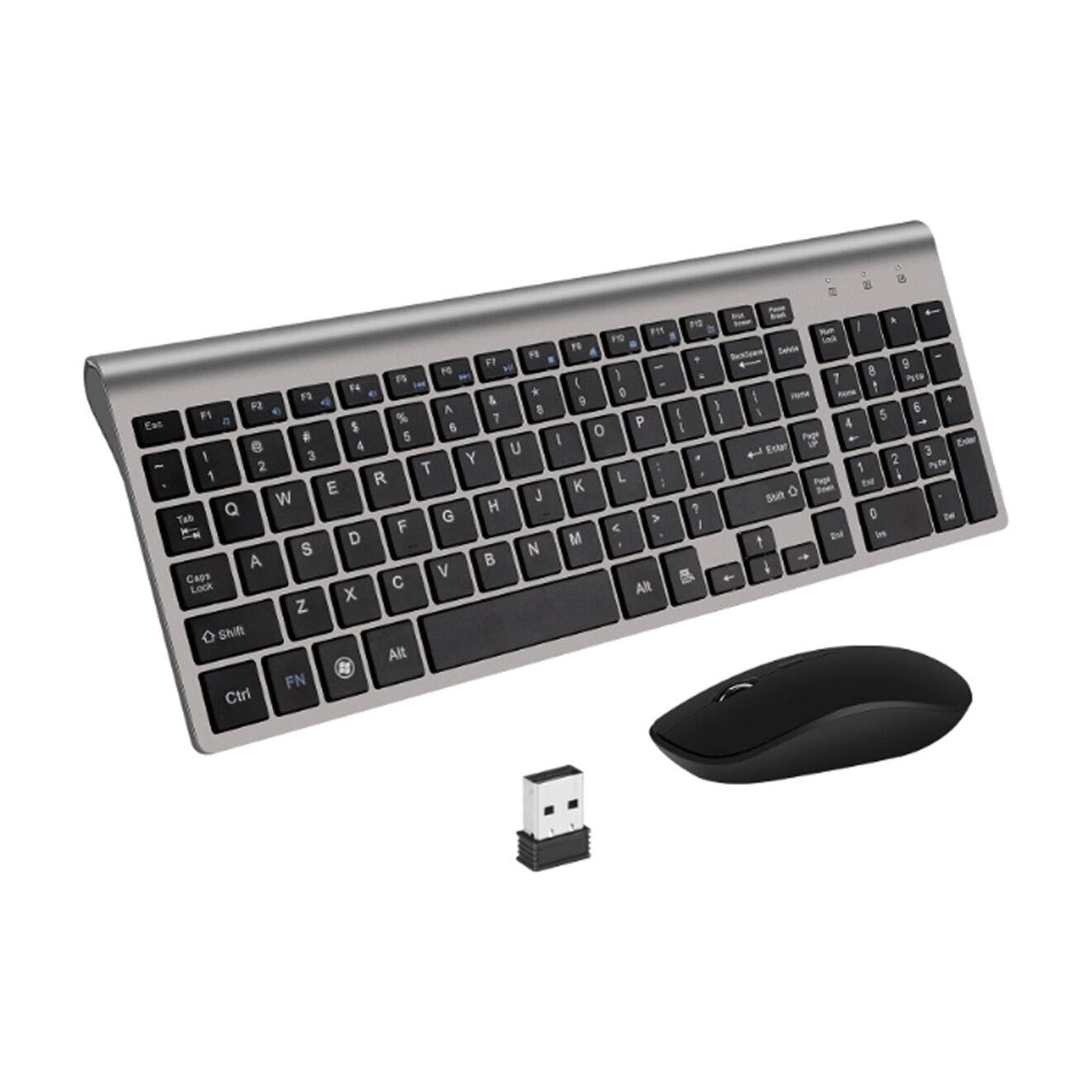 GJX Wireless Keyboard and Mouse,Ergonomically Optimized Keys Keyboard ...