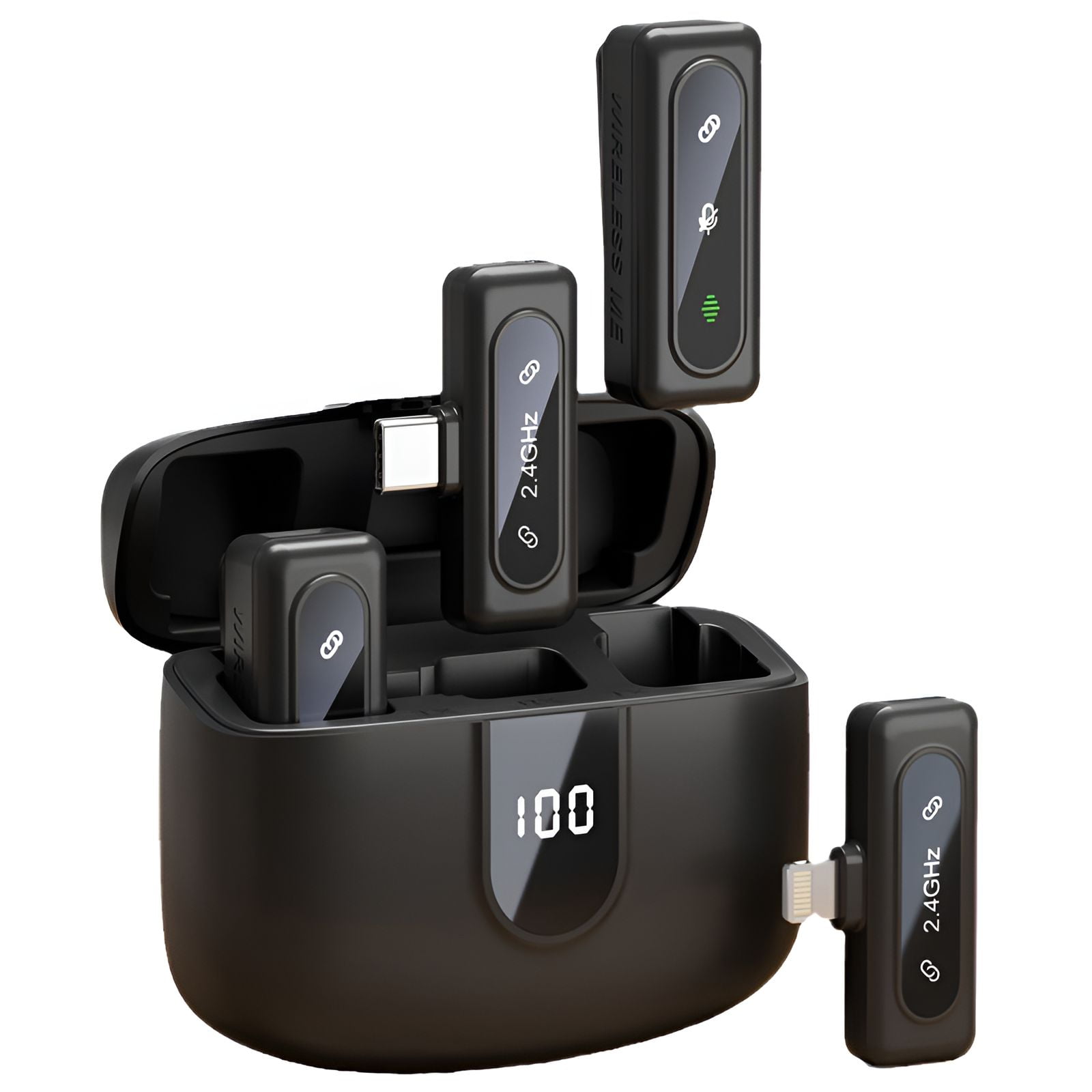 GJX Wireless Lavalier Microphone,High-Definition Sound Pickup Wireless ...