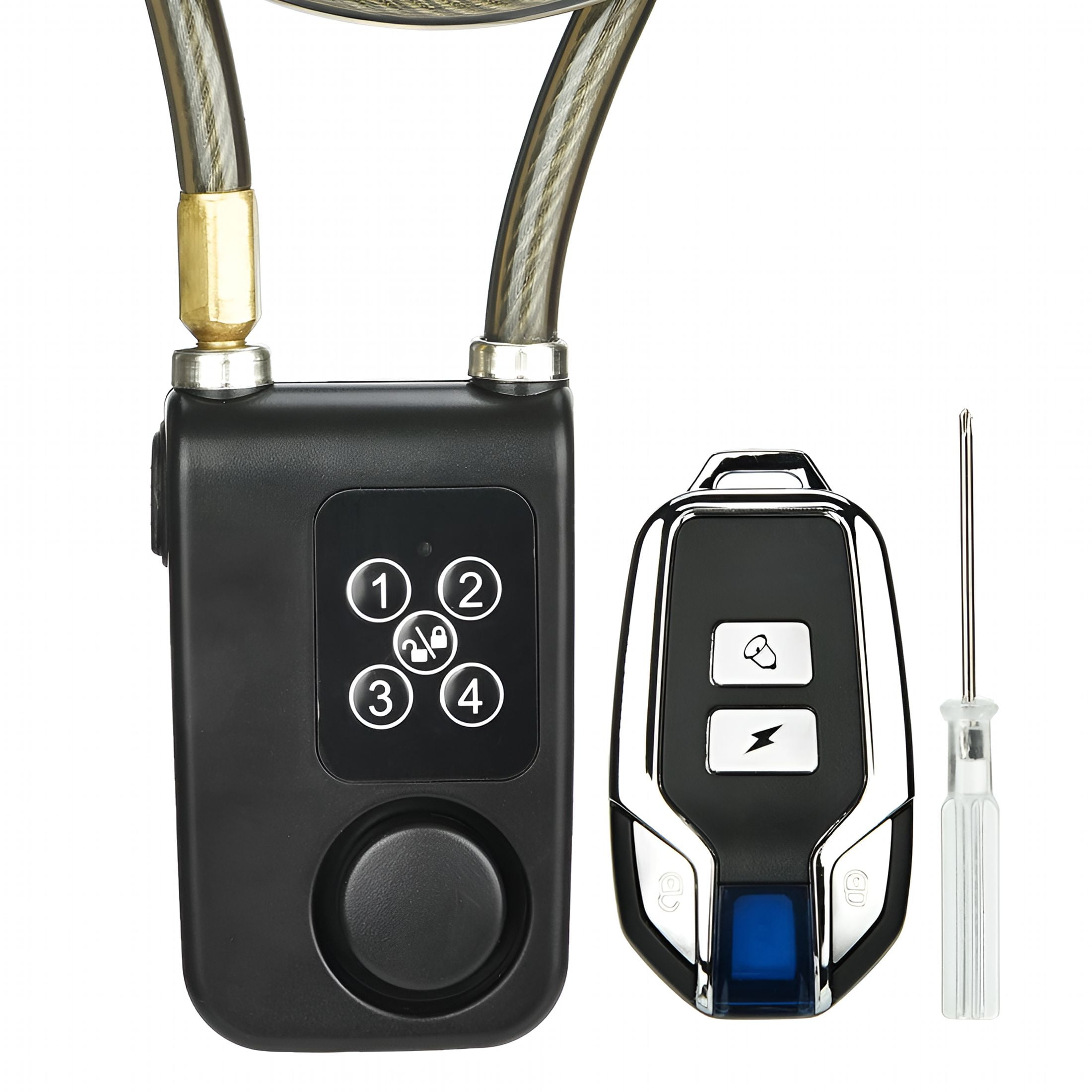 GJX Wireless Remote Control Alarm Lock Electric Motorcycle Code Steel ...