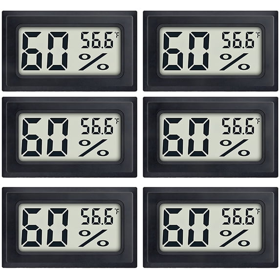 GJX Wireless Thermohygrometer, Portable Digital Humidity Meter, 6-Pack ...