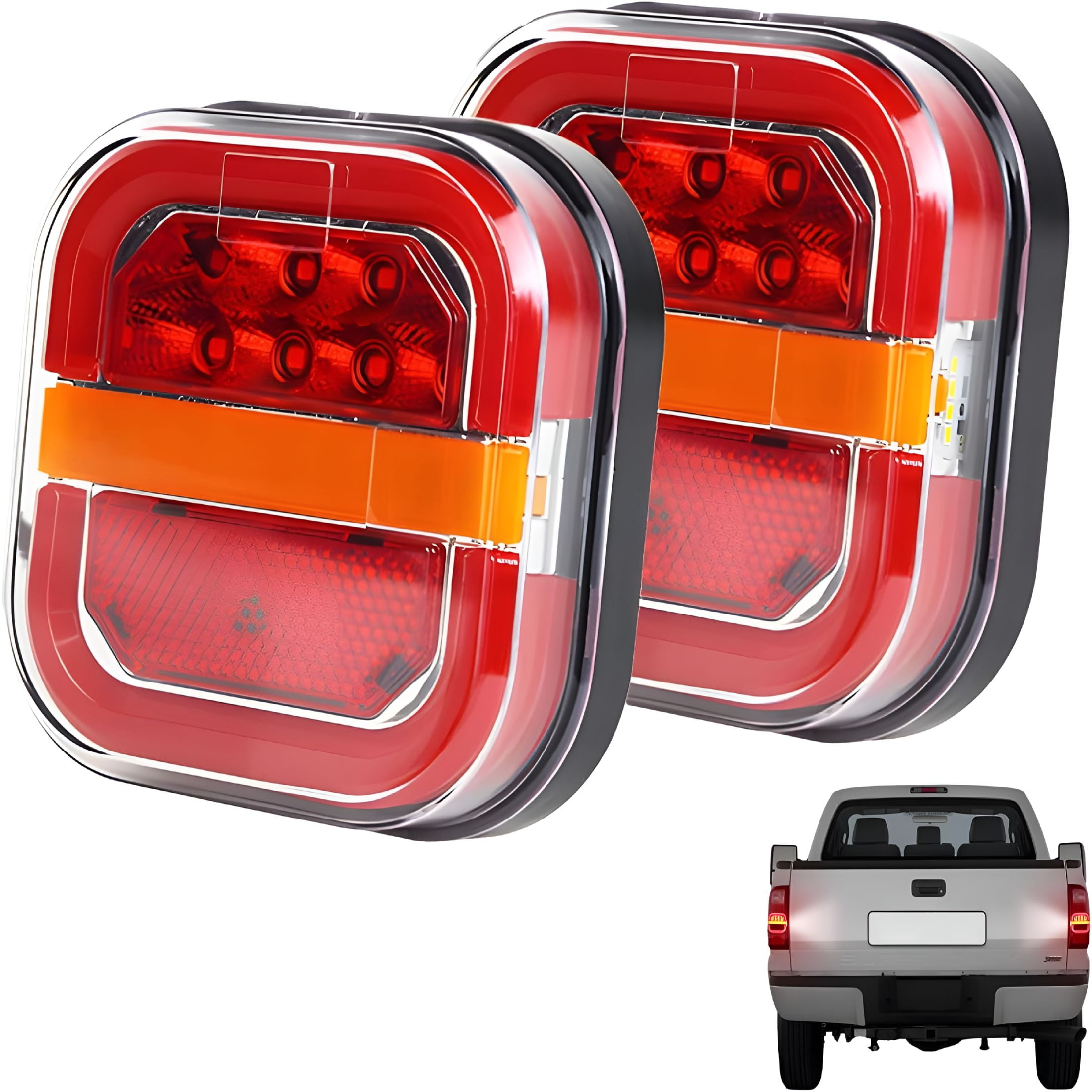 GJX Wireless Trailer Lights, IP67 Waterproof LED Magnetic Towing Tail ...