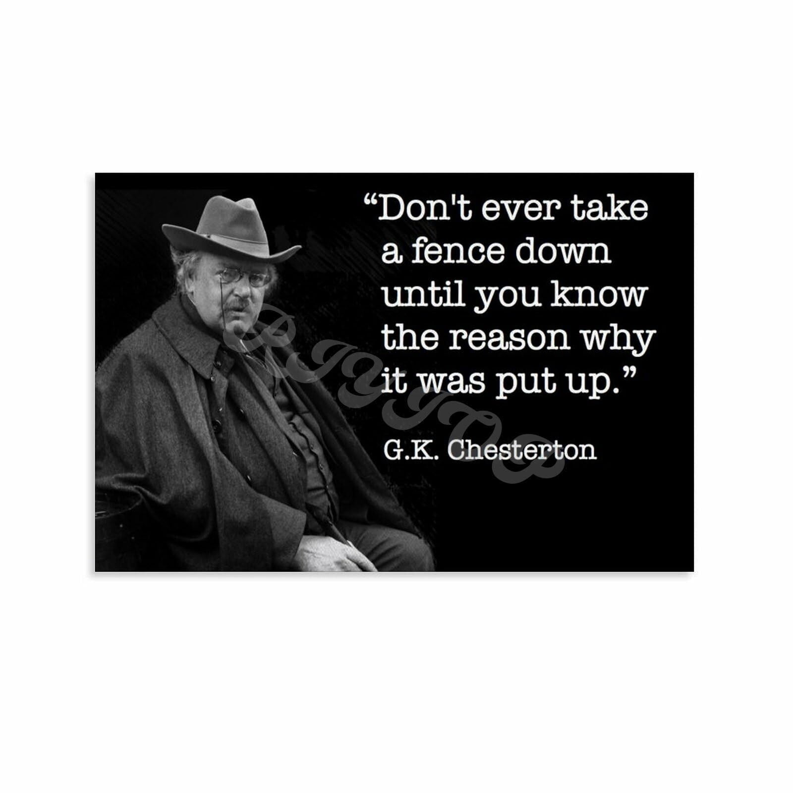 GK Chesterton Quote Art Poster Inspirational Poster (2) Canvas Painting ...