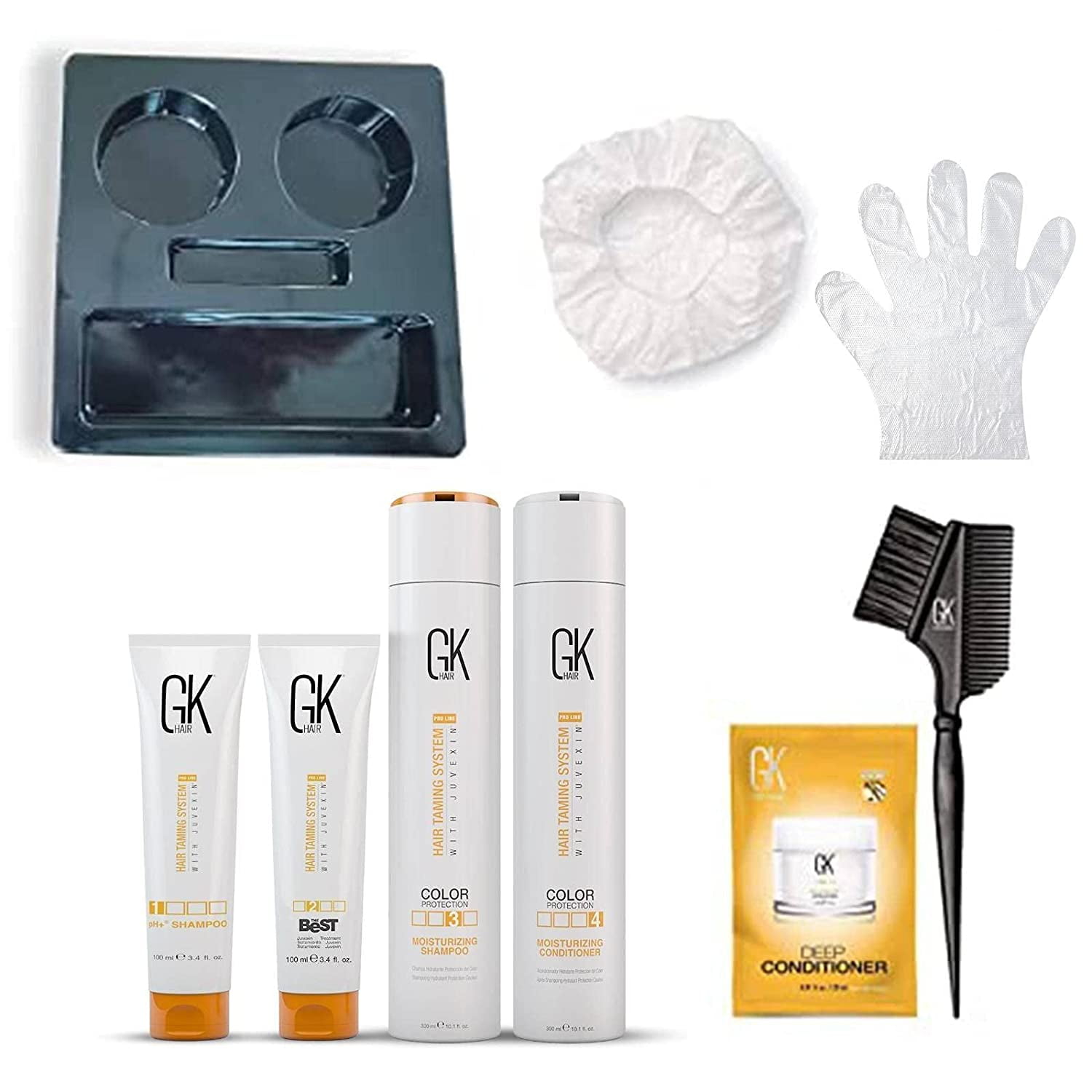 GK HAIR Keratin Box Kit - Brazilian Blowout Straightening for Smooth ...