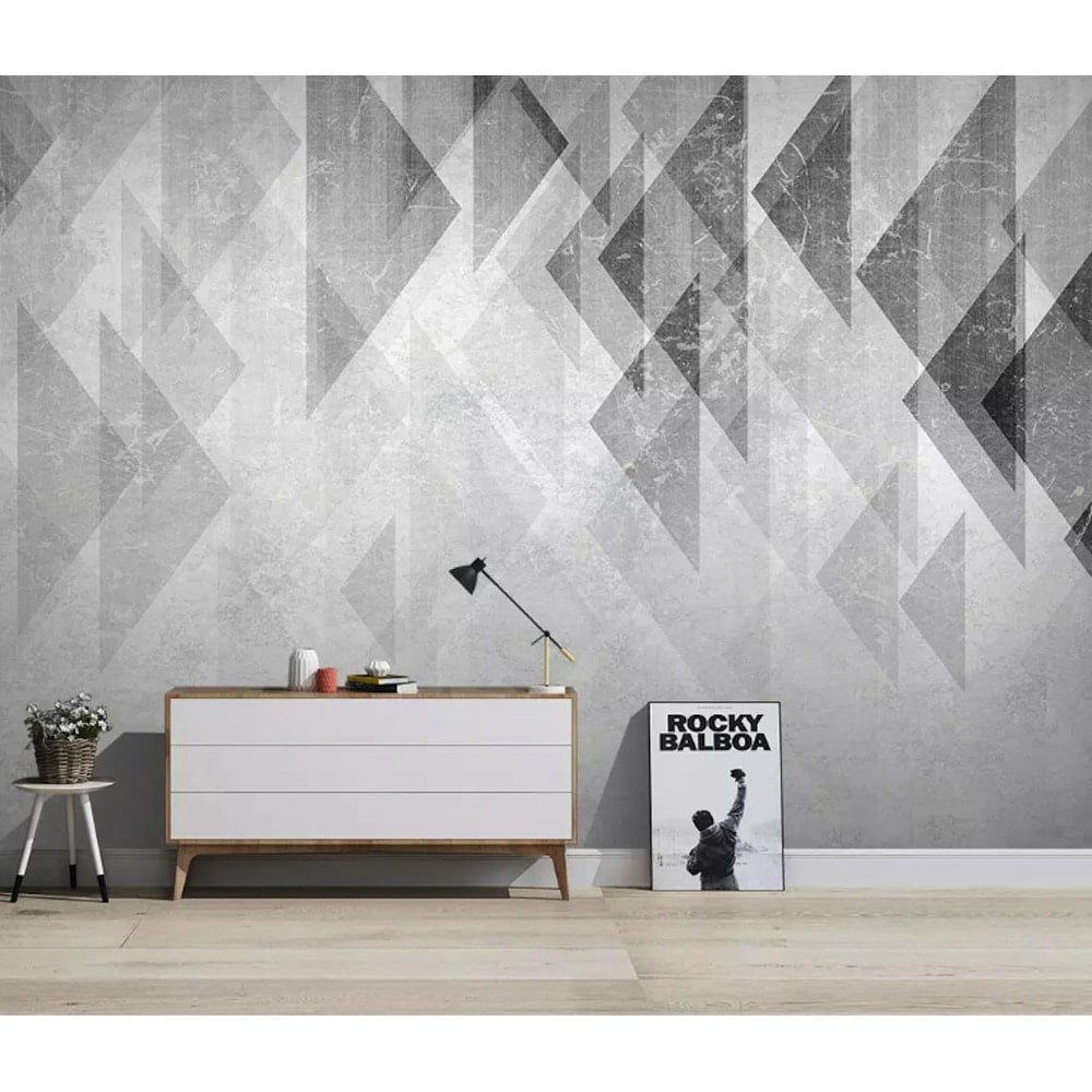 GK Wall Design Monochrome Geometric Trigon Modern Removable Wallpaper H ...