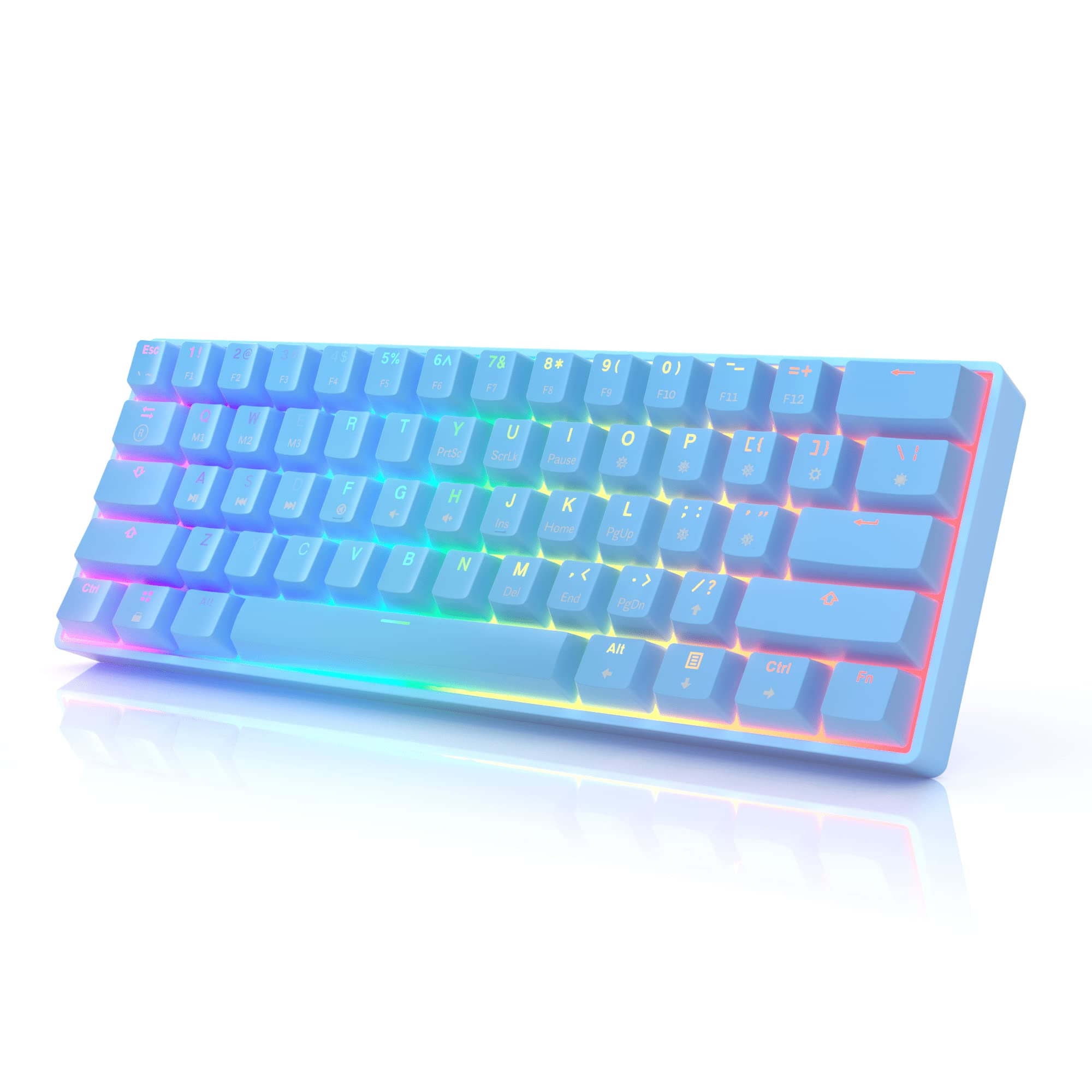 GK61s Mechanical Gaming Keyboard - 61 Keys Multi Color RGB Illuminated ...