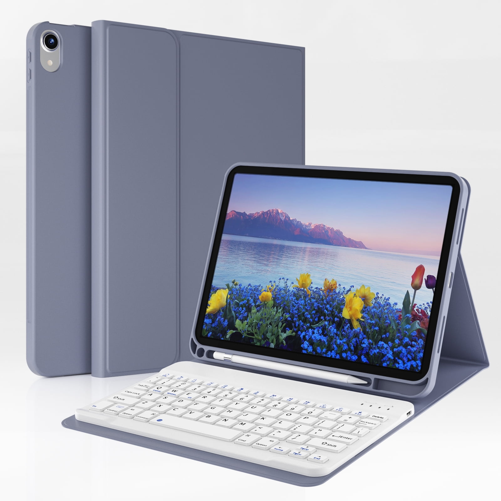 GKABXY iPad 10th Generation Keyboard Case, Built-in with Pencil Holder ...