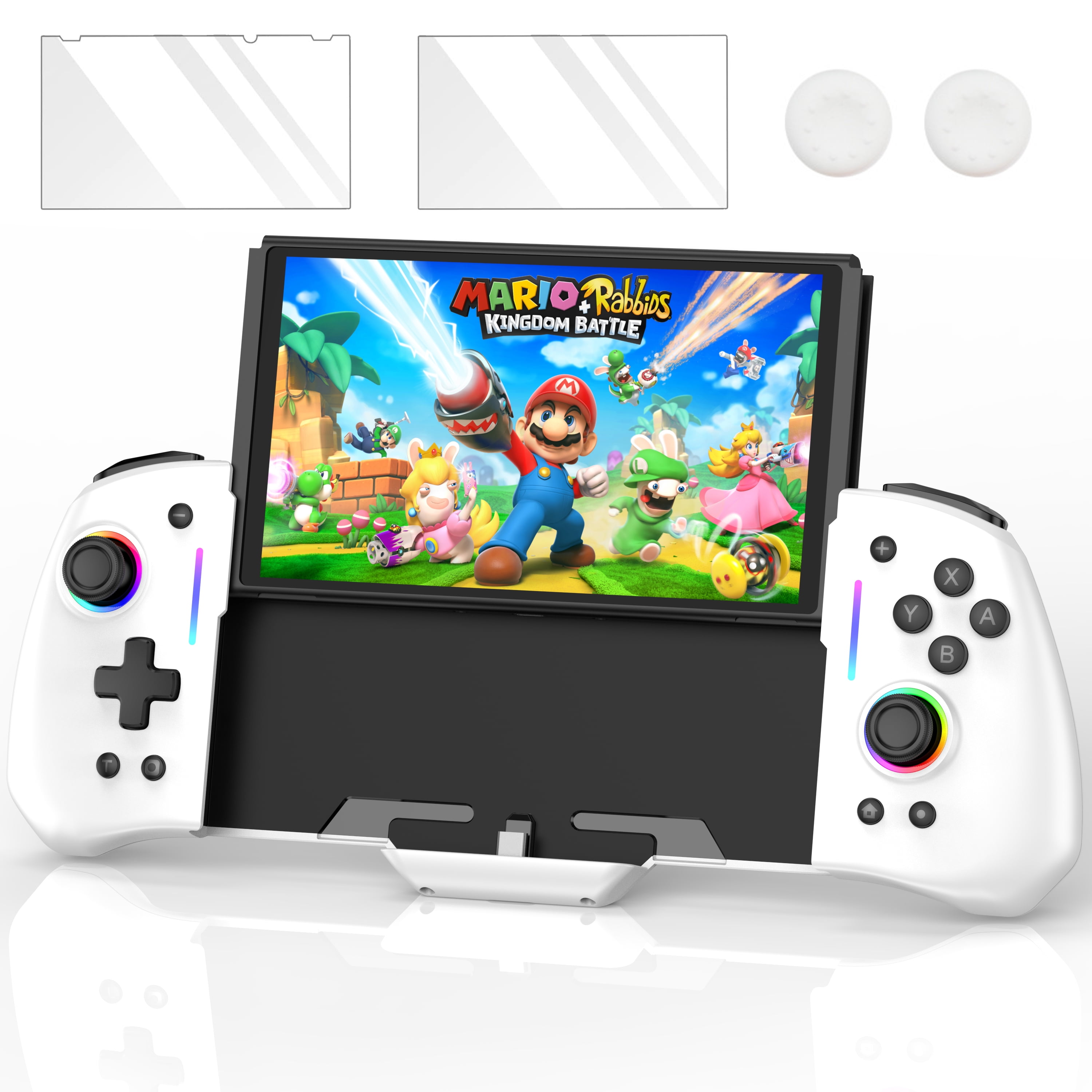 GKEAPZA Wireless Joypad Switch Controllers for Switch/OLED, RGB One-Piece Switch Controller ...