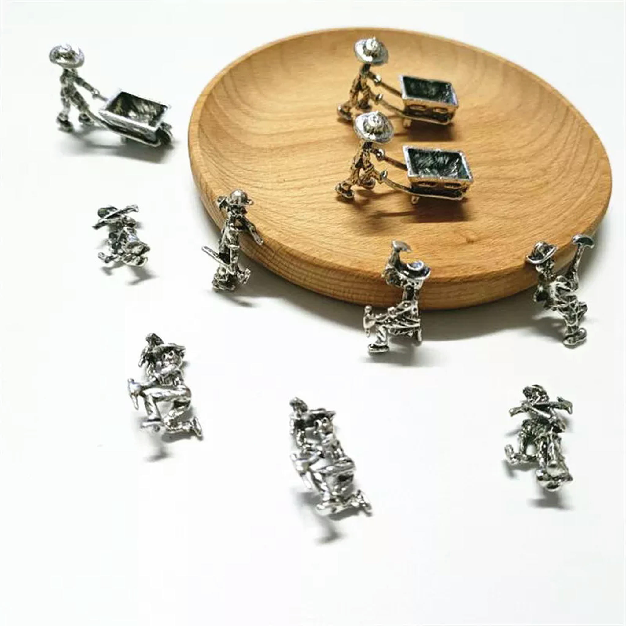 GKNET 100pcs Mini Miners Mining Geode Cluster Craft Random Statues ...