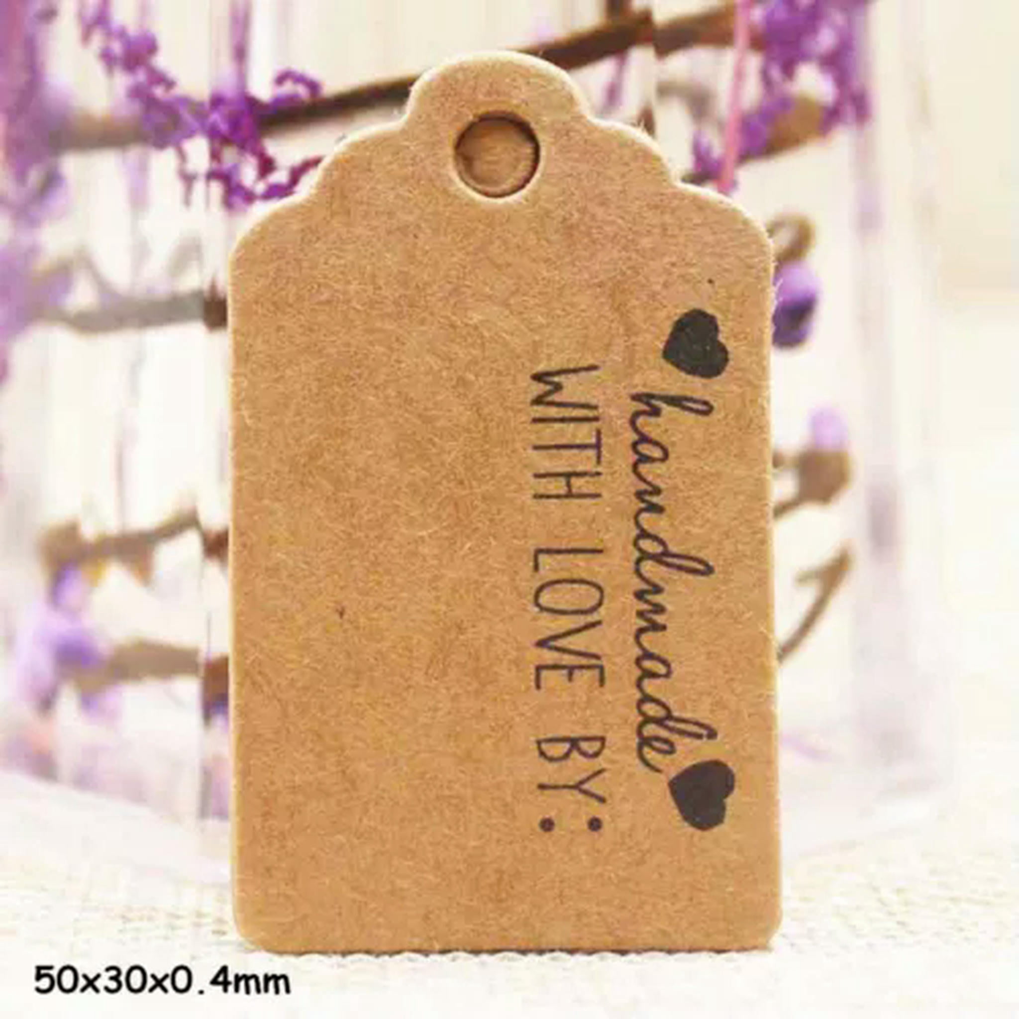 GKNET 100x Mini Gift Paper Tags Message Notes Price Size Hang Labels ...